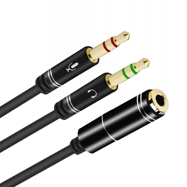 Adaptador De Micrófono Y Audífonos Para Pc - De TRRS A TRS OEM ...