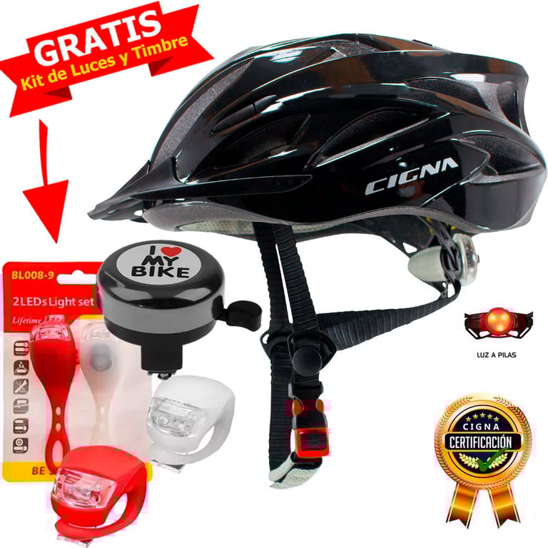 Casco color Negro con Luz- Llévate Gratis Timbre y Luces | Sodimac ...