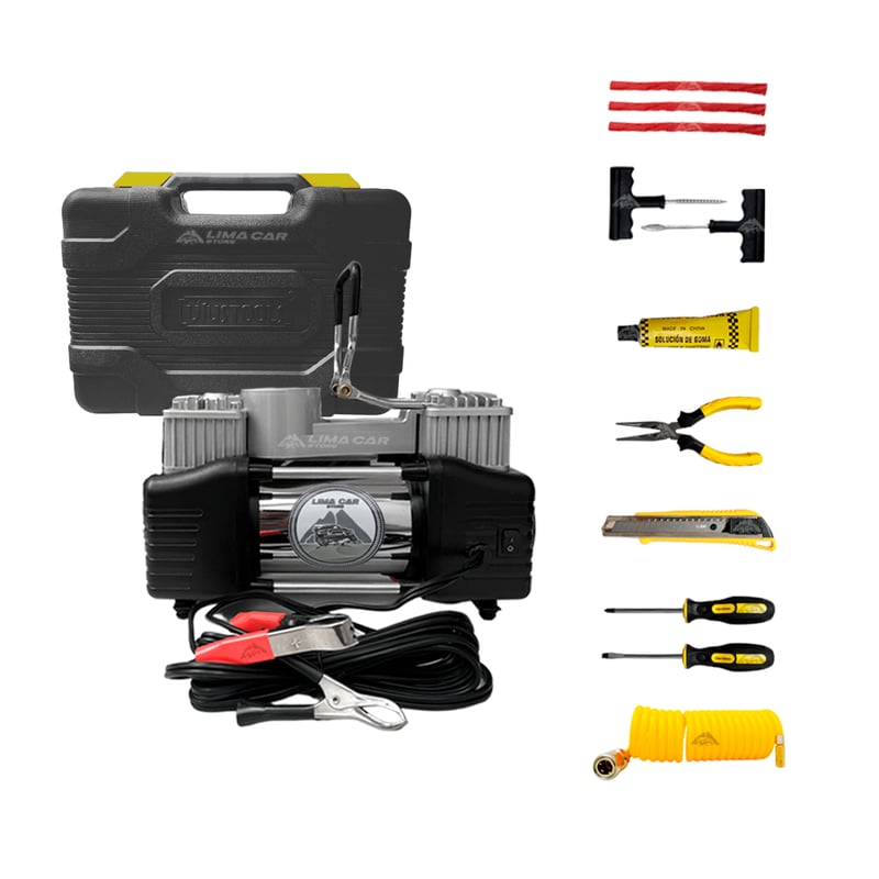 Compresor de Aire 150psi Doble Piston Inflador auto Llanta | Sodimac ...