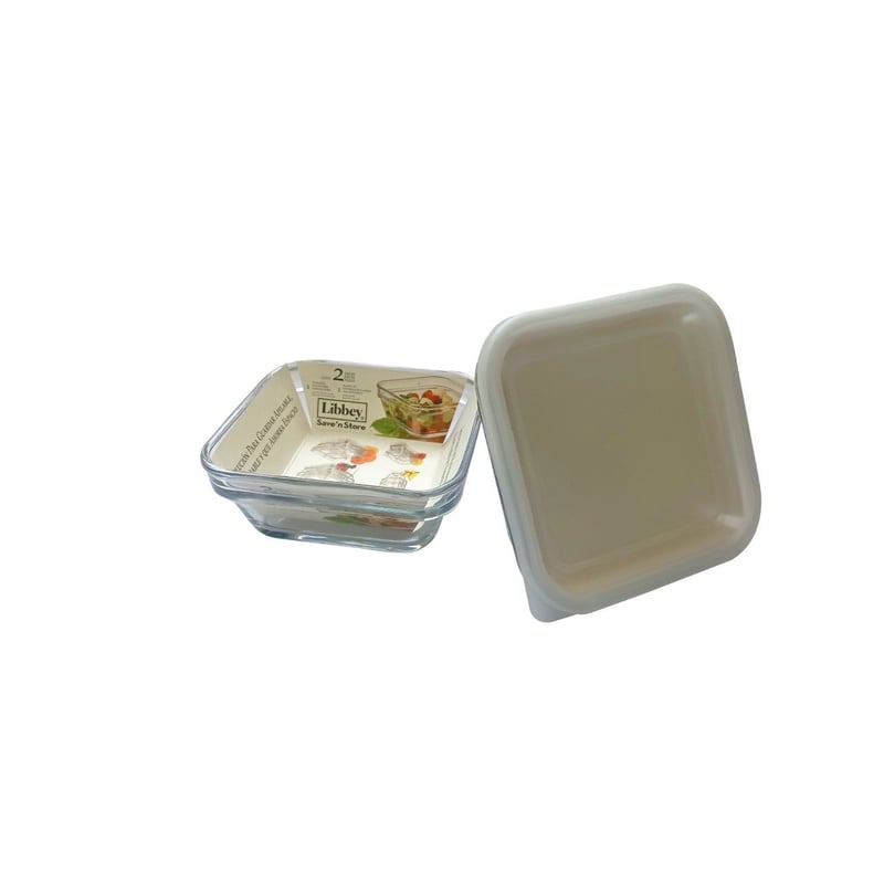 Refractario de vidrio mediano 1.6 litros con tapa de plástico LIBBEY ...