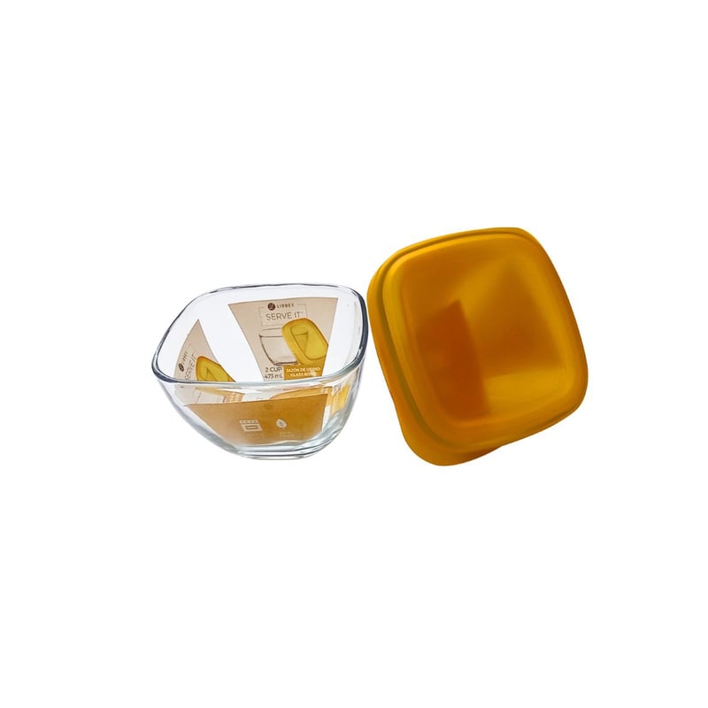 Tazón de vidrio 2 cup con tapa de plástico serve LIBBEY | falabella.com