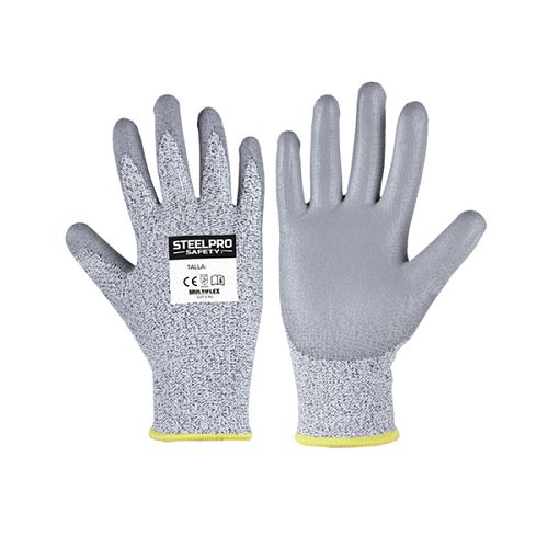 Guante Steelpro Multiflex Cut5 Pu gris TallaM STEELPRO | falabella.com