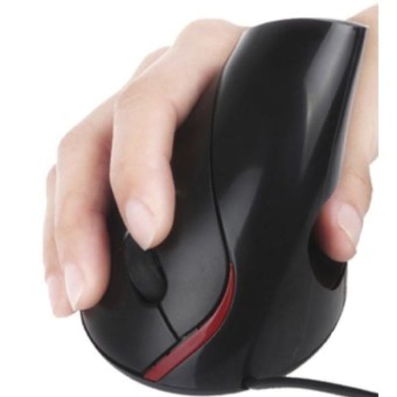 Mouse Vertical Optico Ergonómico Usb Evita Tunel Carpiano- Negro ...