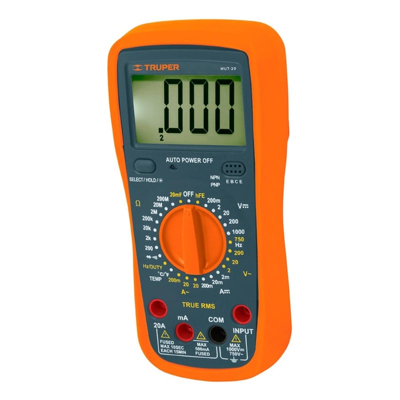 Multimetro digital profesional 2b-750v ca/cc truper 10402 TRUPER ...