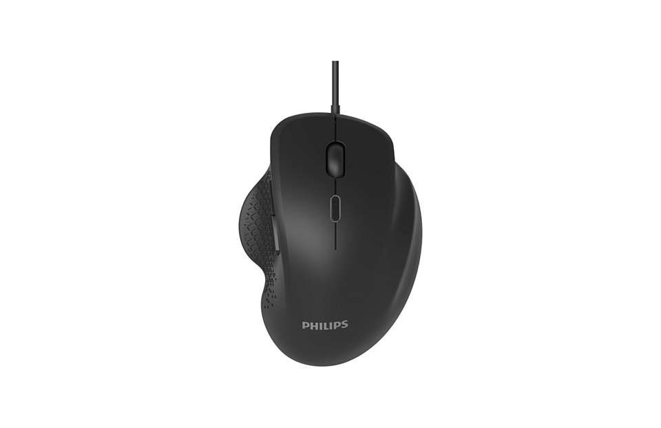 Philips Mouse M444 con Sensor Óptico Ergonómico Alambrico - SPK7444 ...