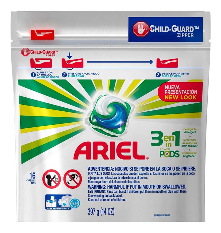 Detergente Ariel Power Pods 3en1 16 Cápsulas 397g ARIEL | falabella.com