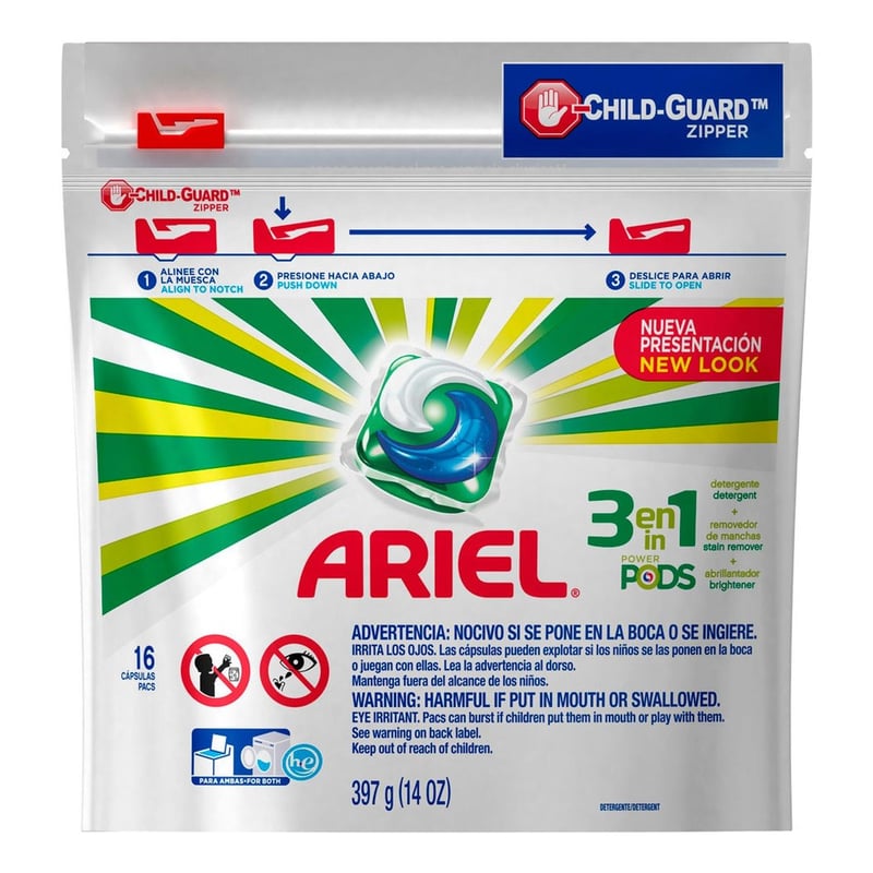 Detergente Ariel Power Pods 3en1 16 Cápsulas 397g ARIEL | falabella.com