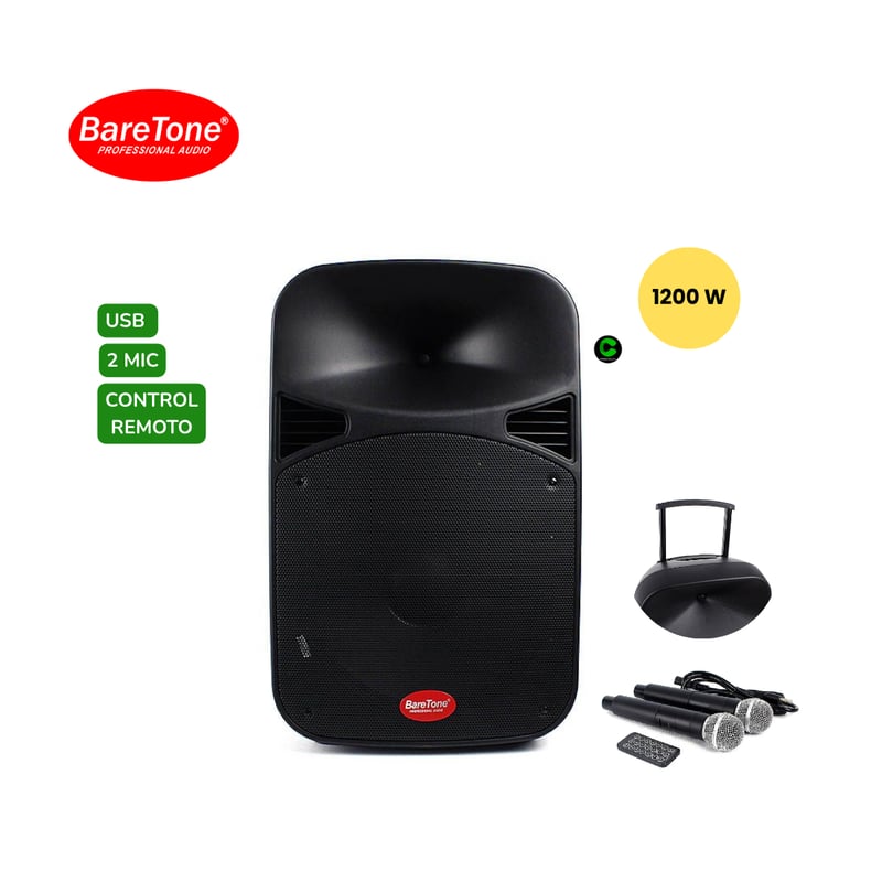 Parlante Activo 15 BARETONE MAX-15MHWR Profesional BARETONE | falabella.com