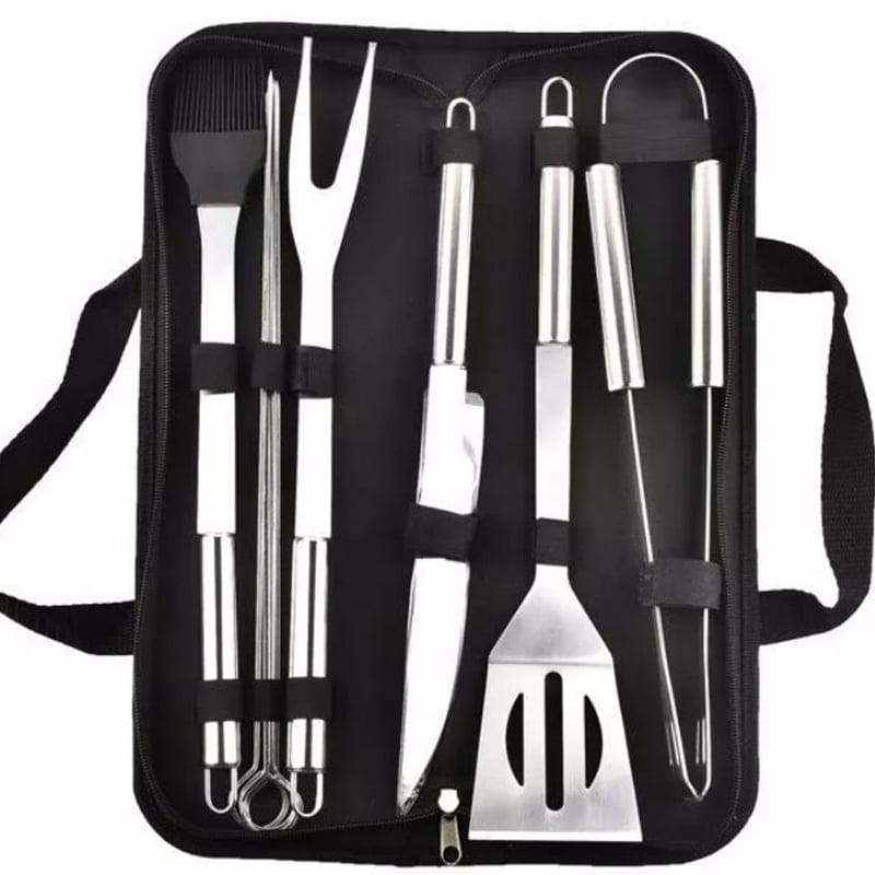 Set Parrillero Premium por 10 Piezas en acero inoxidable GENERICO ...