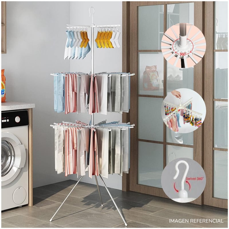 Tendedero Perchero Colgador Plegable Ropa Multiuso INSPIRA | falabella.com