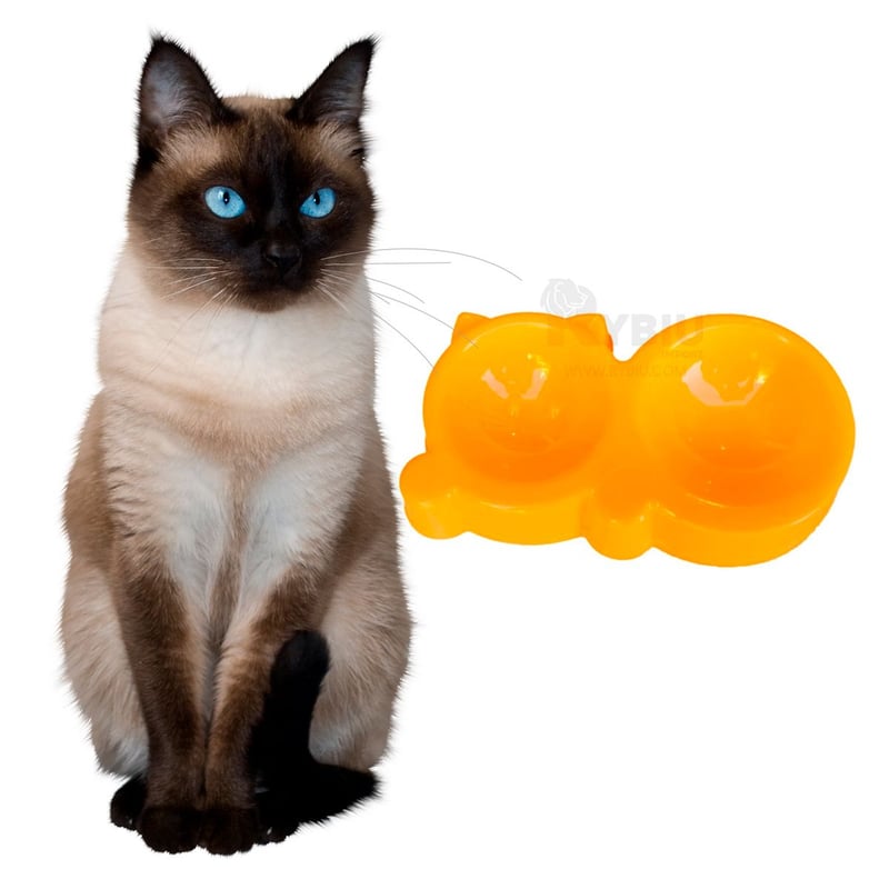 Plato Forma de Gato Amarillo GENERICO | falabella.com