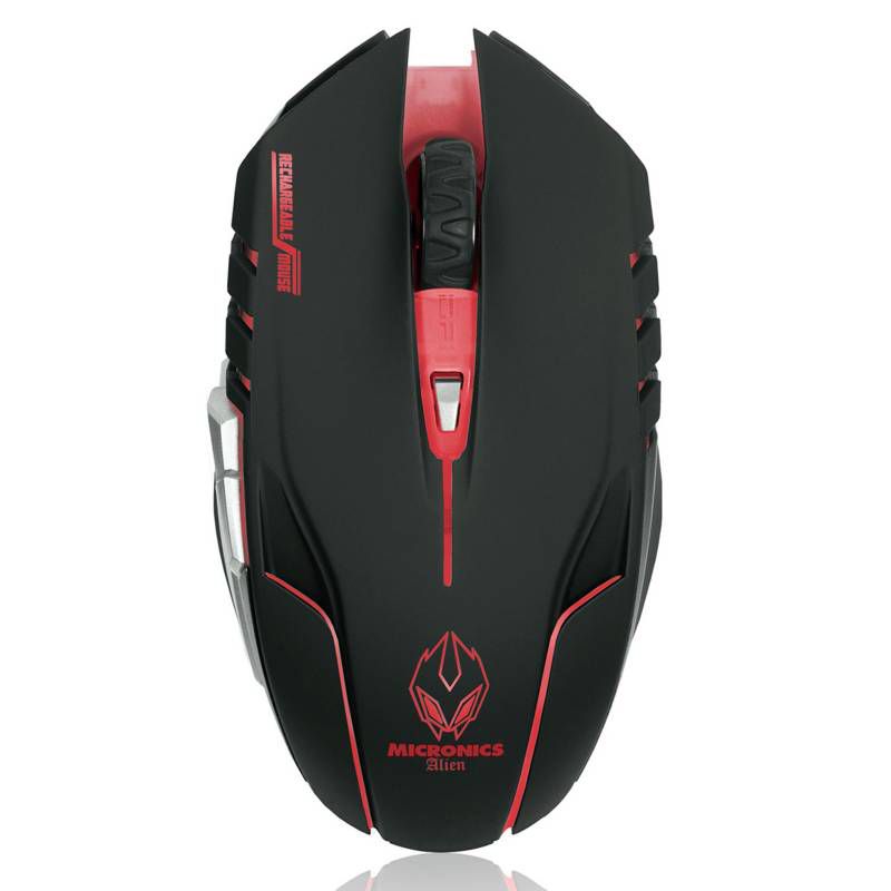 Mouse Gamer Alien Inalambrico Recargable Usb Black MICRONICS ...