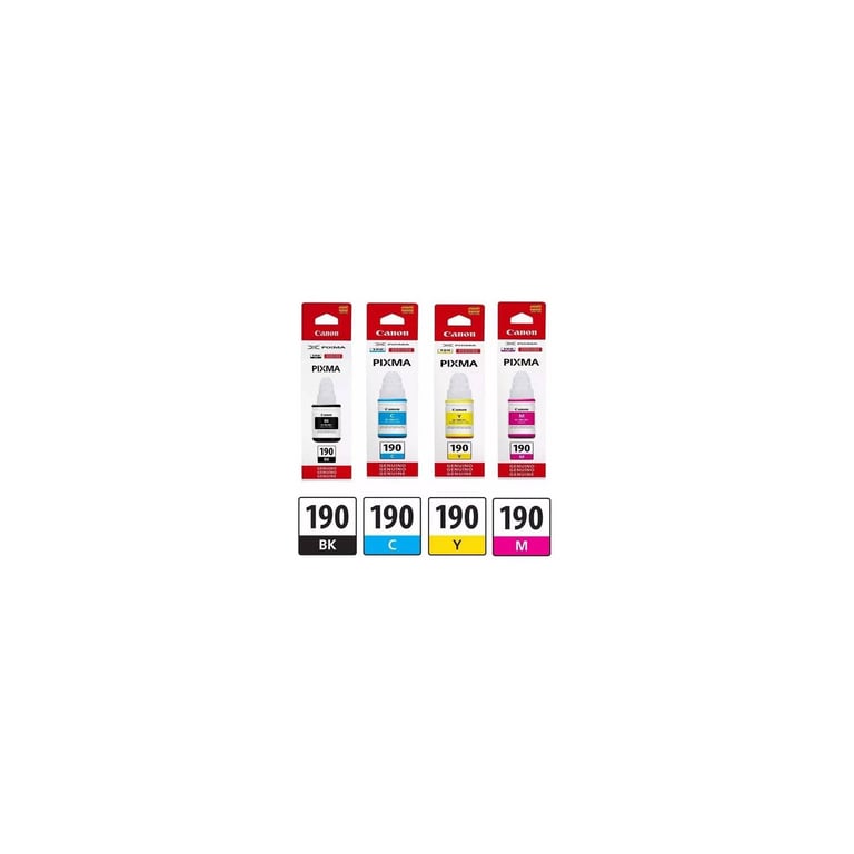 Botella de Tinta Canon GI-190 Pack de los 4 Colores Originales CANON | falabella.com