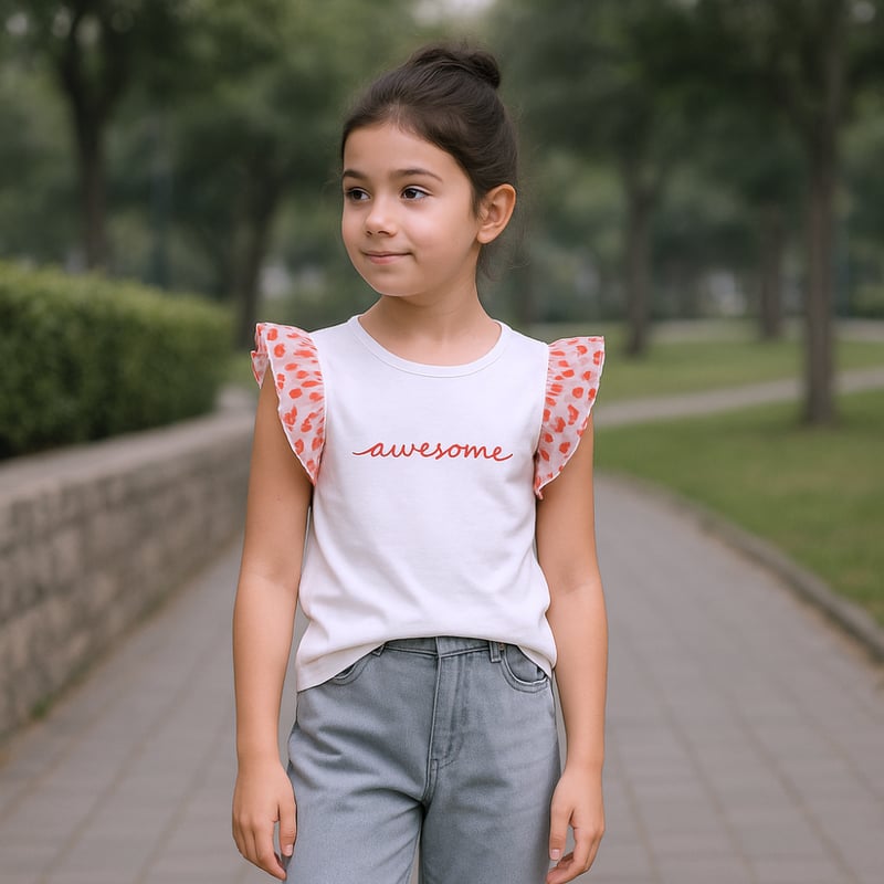 Polo Niña Awesome Blanco 100 Algodón LE PETIT COMPANY | falabella.com