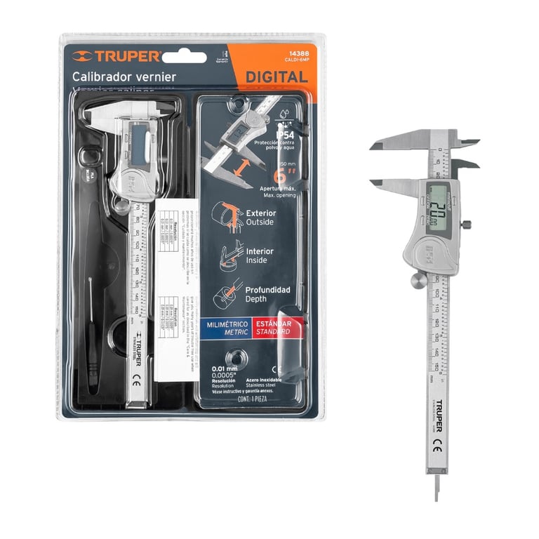 Calibrador Vernier Digital Truper 6 Pulgadas Milimetrico TRUPER ...
