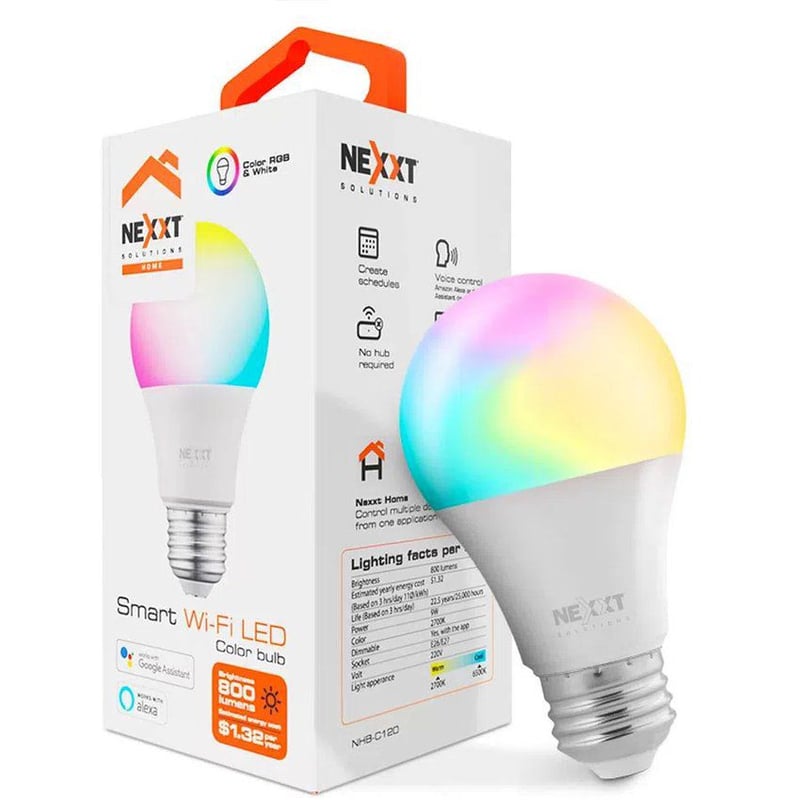 Foco led inteligente nexxt rgb- multicolor nhb-c120 NEXXT SOLUTIONS | falabella.com