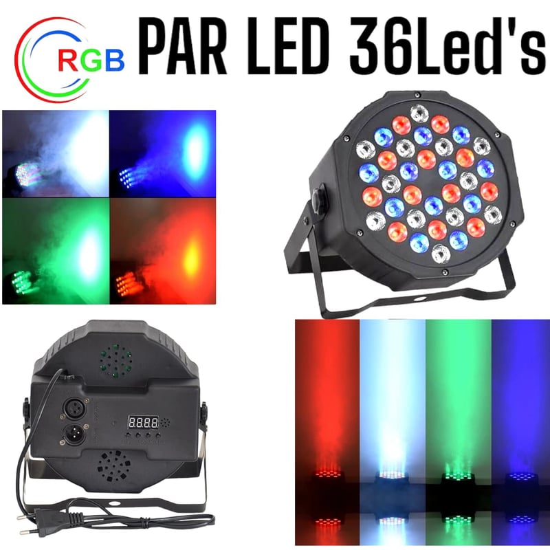 PAR LED 36 Proyector de 36 Luces de Colores LED Flat Par Light RGB OEM ...