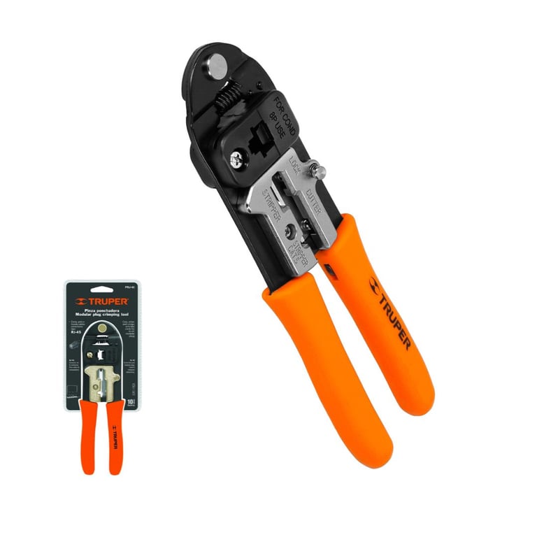 Pinza Ponchadora Para Cable De Red Rj-45 Truper TRUPER | falabella.com