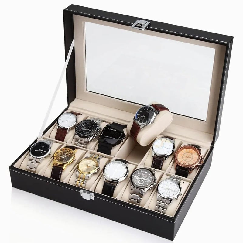 Porta Relojes Pulseras de Lujo Elegante 12 Compartimientos INSPIRA ...