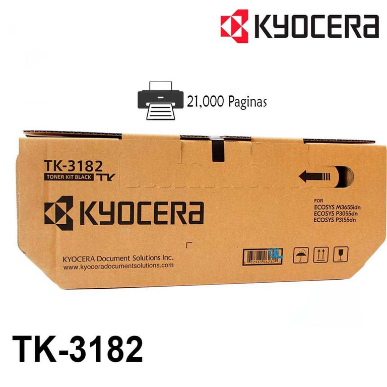 TONER KYOCERA TK-3182 Negro 21,000 Paginas KYOCERA | falabella.com
