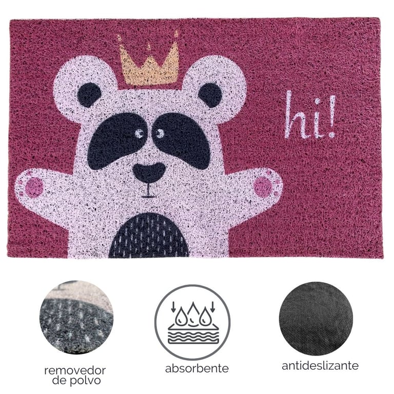 Alfombra Tapete Piso Absorbente Antideslizante de Baño Mapache G 84A ...