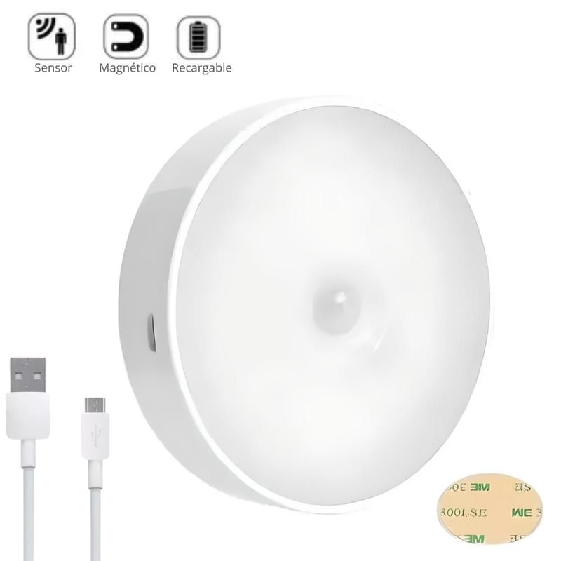 Foco Lámpara Led con Sensor de Movimiento Inteligente Circular 363F ...