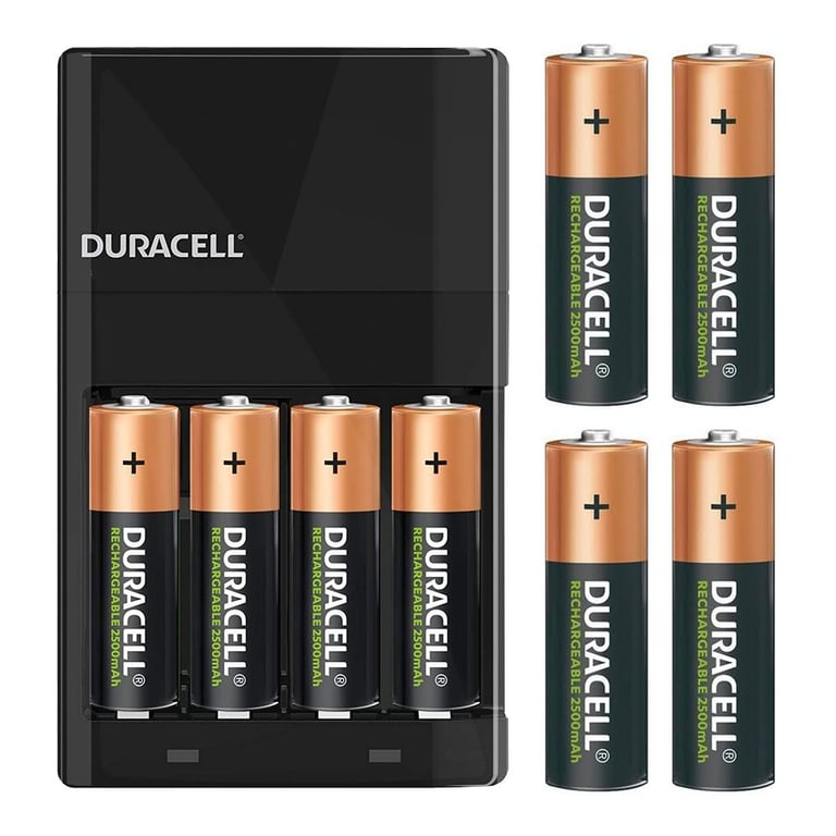 Kit Cargador Duracell con 8 pilas AA 2500 Recargable Duracell DURACELL | falabella.com