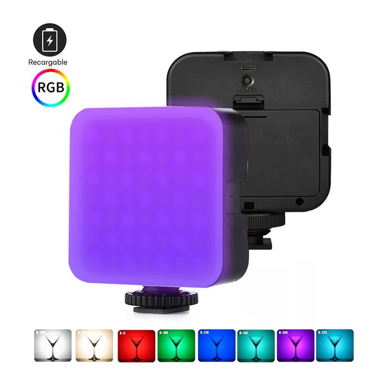Mini Led RGB Recargable Para Camara Portátil - Iluminación y RGB OEM ...