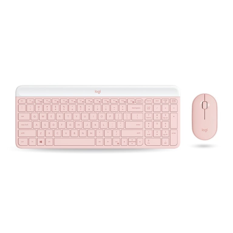 Teclado Mouse inalambrico logitech MK470 Slim - Rosa LOGITECH ...