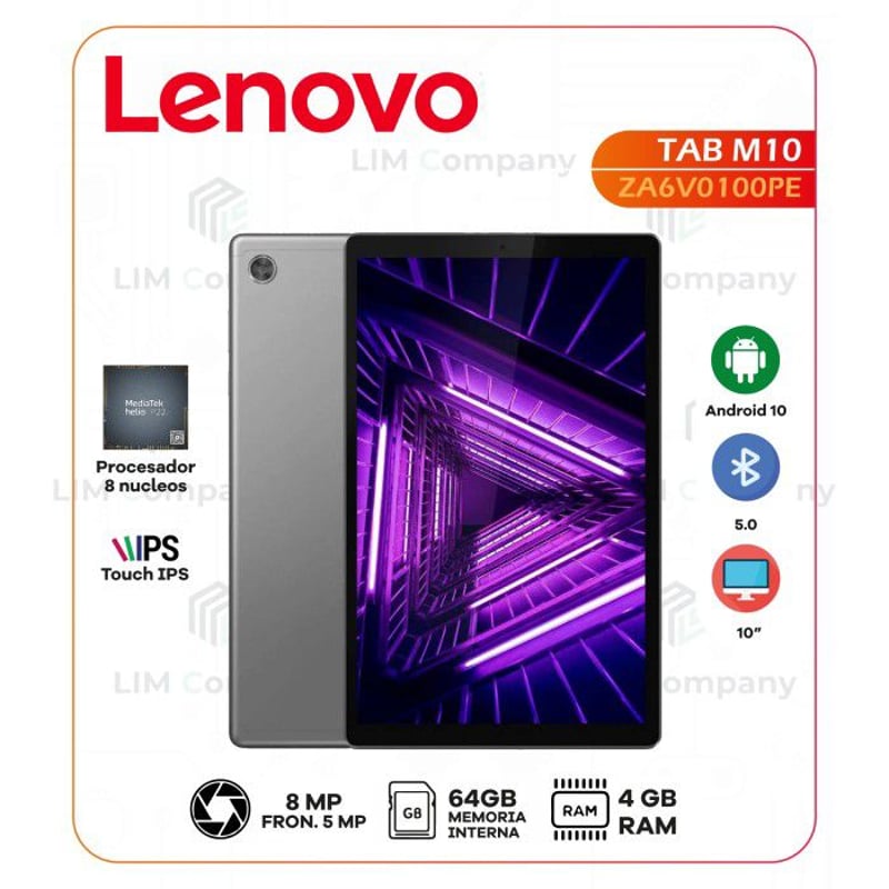 TABLET LENOVO TAB M10 HD CON CHIP 4GB RAM 64GB GRIS LENOVO | falabella.com