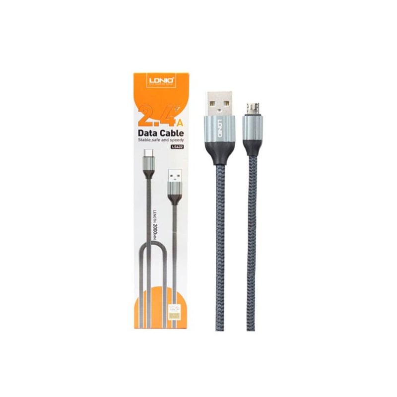 Cable Ldnio LS432 USB a Micro V8 2.4A Reforzado Nylon 2 Metros LDNIO ...