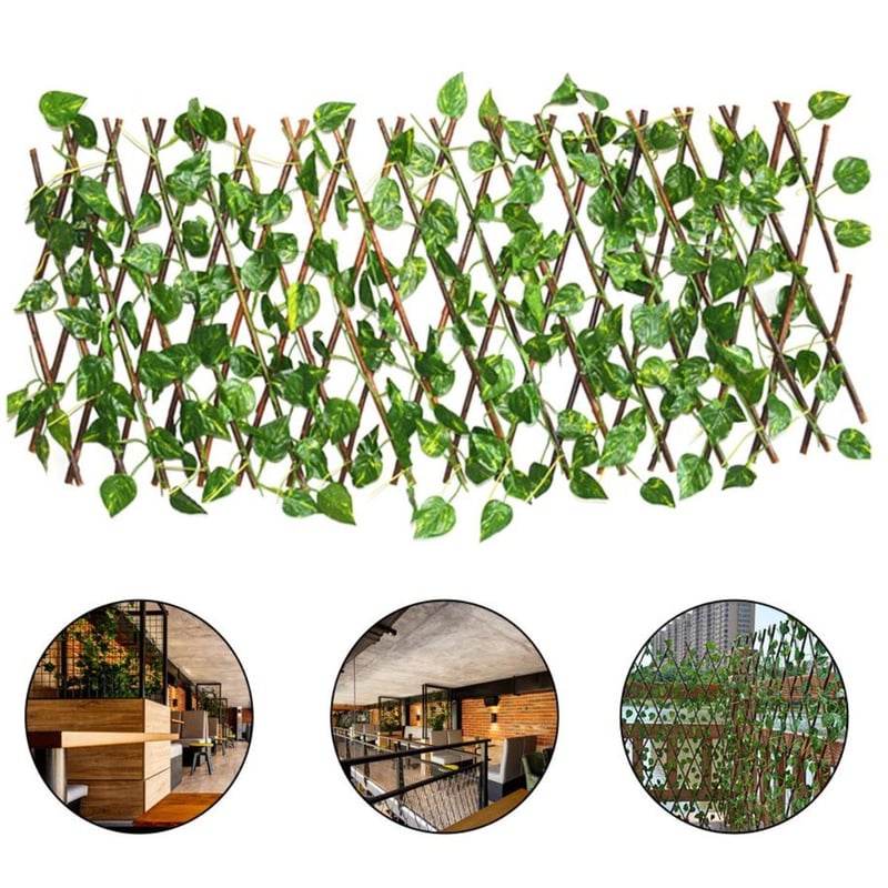 Cerca Reja Valla Extensible de Plantas Artificial de Jardín Treillage ...