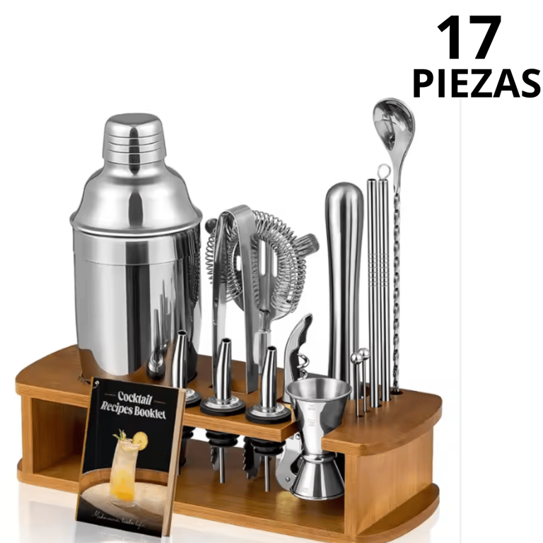 Coctelera Set Kit Barman Acero Inoxidable 16 Piezas | Sodimac Falabella