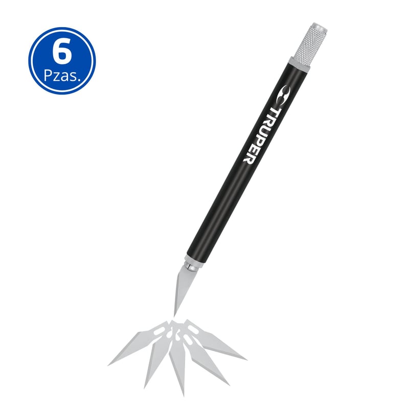 Cutter cuchilla exacto profesional precisión hobby, Truper 6 Piezas ...