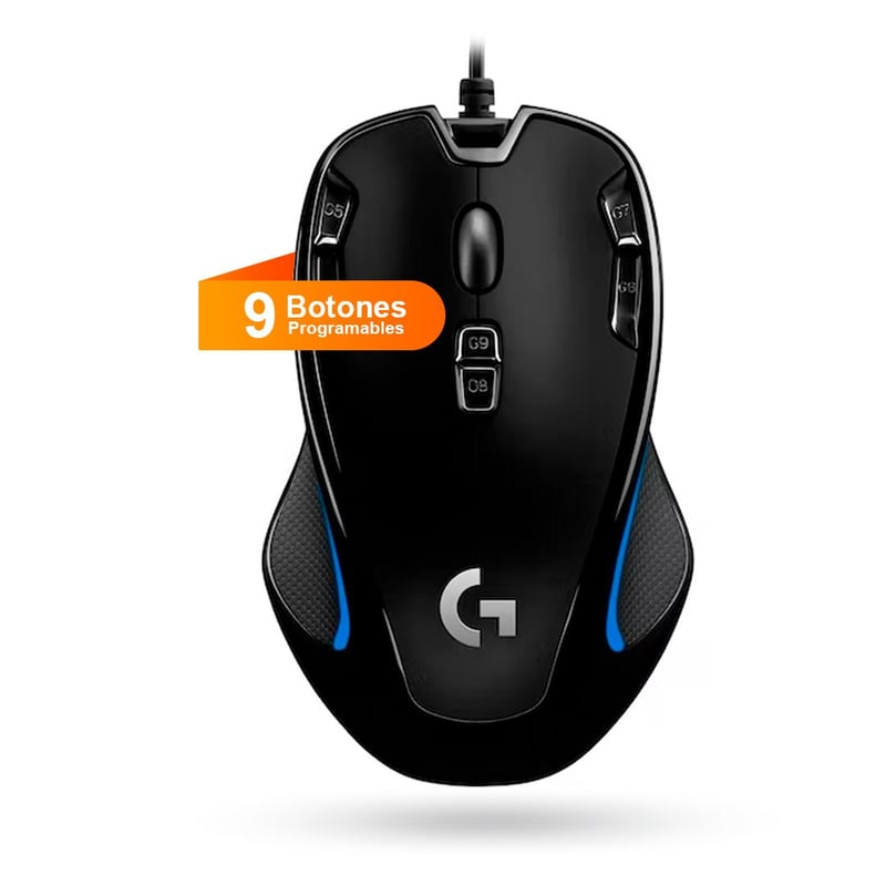 Mouse Logitech G300s Gamer 1ms 2500DPI 9 Botones - Negro LOGITECH ...