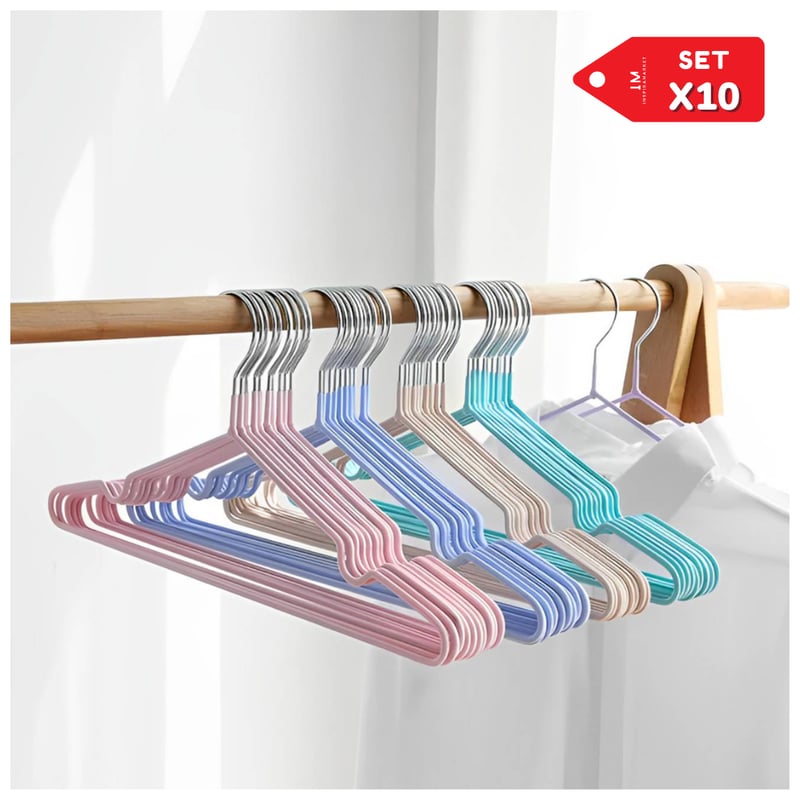Ganchos de Ropa Set de 10 Colgadores Colores INSPIRA | falabella.com