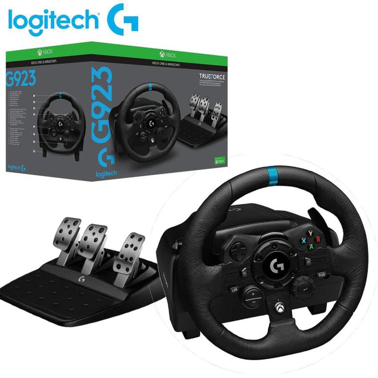 Timón con pedal logitech g923 para xbox y pc racing wheel usb LOGITECH ...
