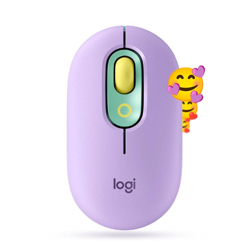 Mouse Logitech pop inalambrico Bluetooth USB boton emojis - Lila ...