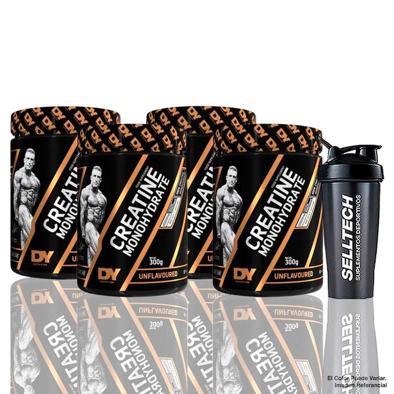 Pack Dorian Yates Creatina Monohidratada 250gr X4 Shaker DORIAN YATES ...