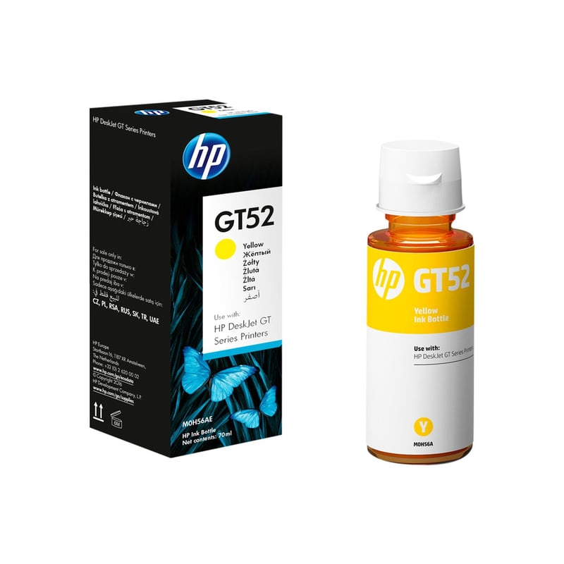 Botella Tinta Hp Gt52 Amarillo Impresora Deskjet Gt 70Ml HP | falabella.com