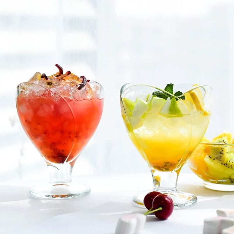 Set de 6 Copas de Vidrio para Postre Helado Forma de Flor INSPIRA ...