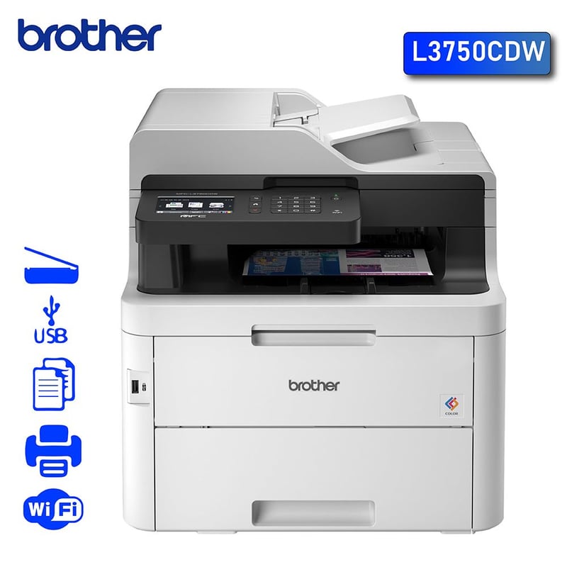Impresora Multifuncional Brother Láser MFC-L3750CDW Color BROTHER ...