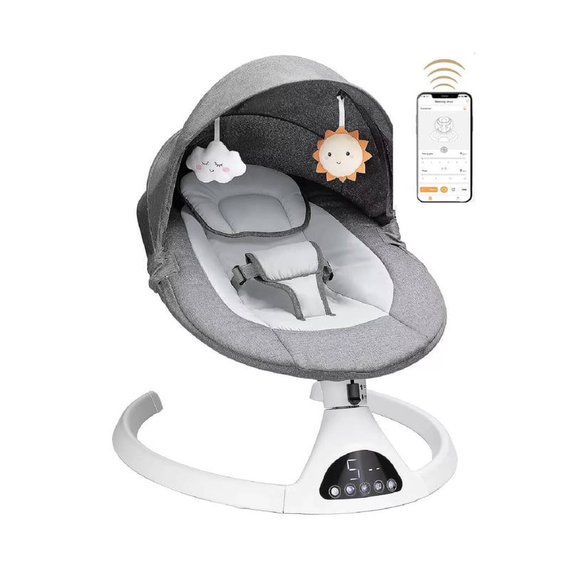 MECEDORA ELÉCTRICA GRIS PARA BEBÉ CON APP PERU IMPORTACIONES ...