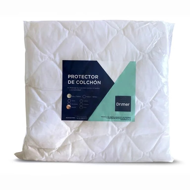 Protector De Colchón Simple 2 Plazas T/n Blanco DRIMER | falabella.com