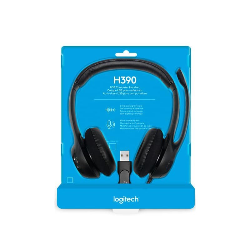 Audifono Microfono Logitech H390 Usb Cancelacion Ruido Call center ...