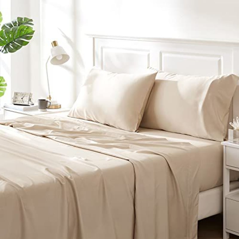 Juego de Sabanas de Bambú Color Beige - Queen HOME BRANDS | falabella.com