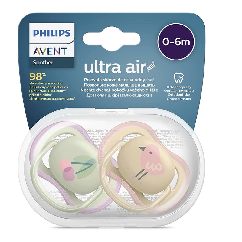 Chupon Avent 0-6 Meses NIÑA Ultra Aire Pack 2 unid SCF085/13 AVENT ...