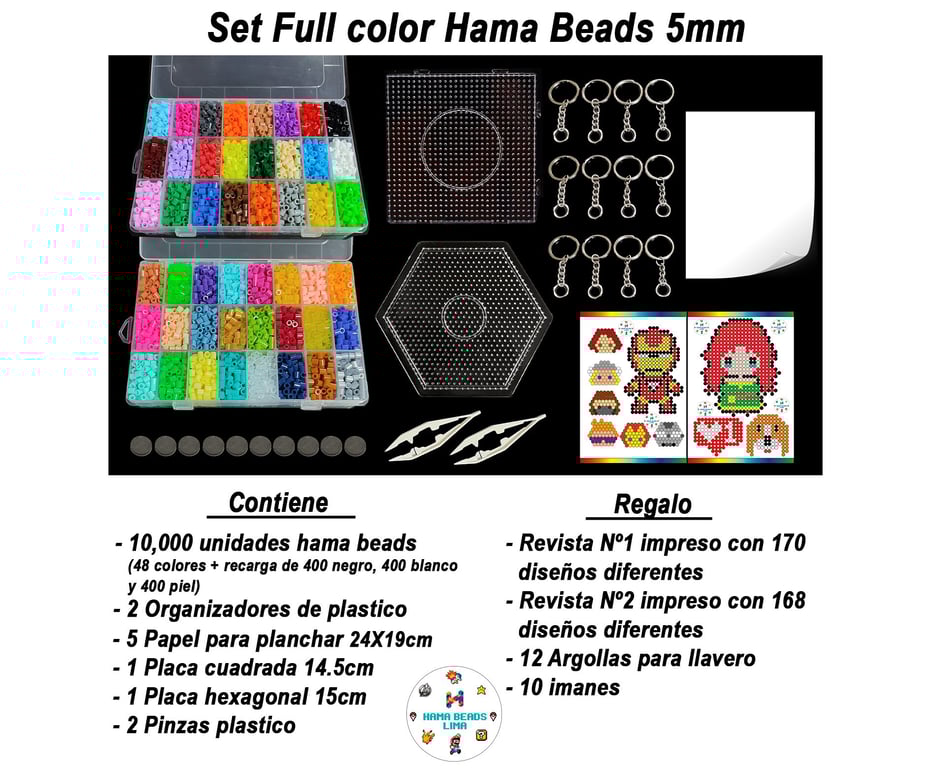 Hama Beads Set Full Color 48 colores GENERICO | falabella.com