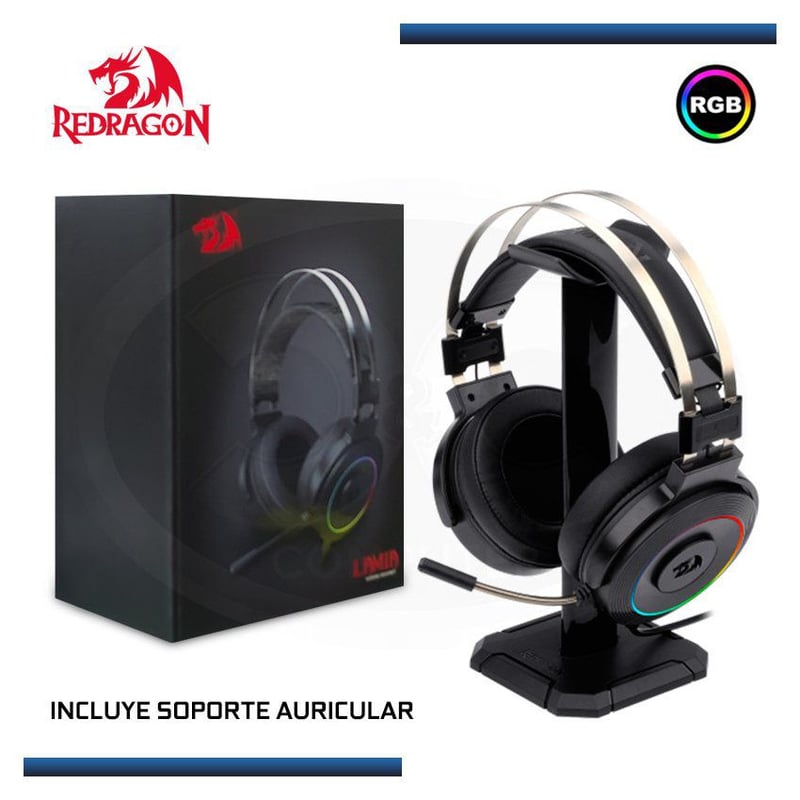 Audífono Gamer Redragon Lamia con Stand Black H320RGB REDRAGON ...