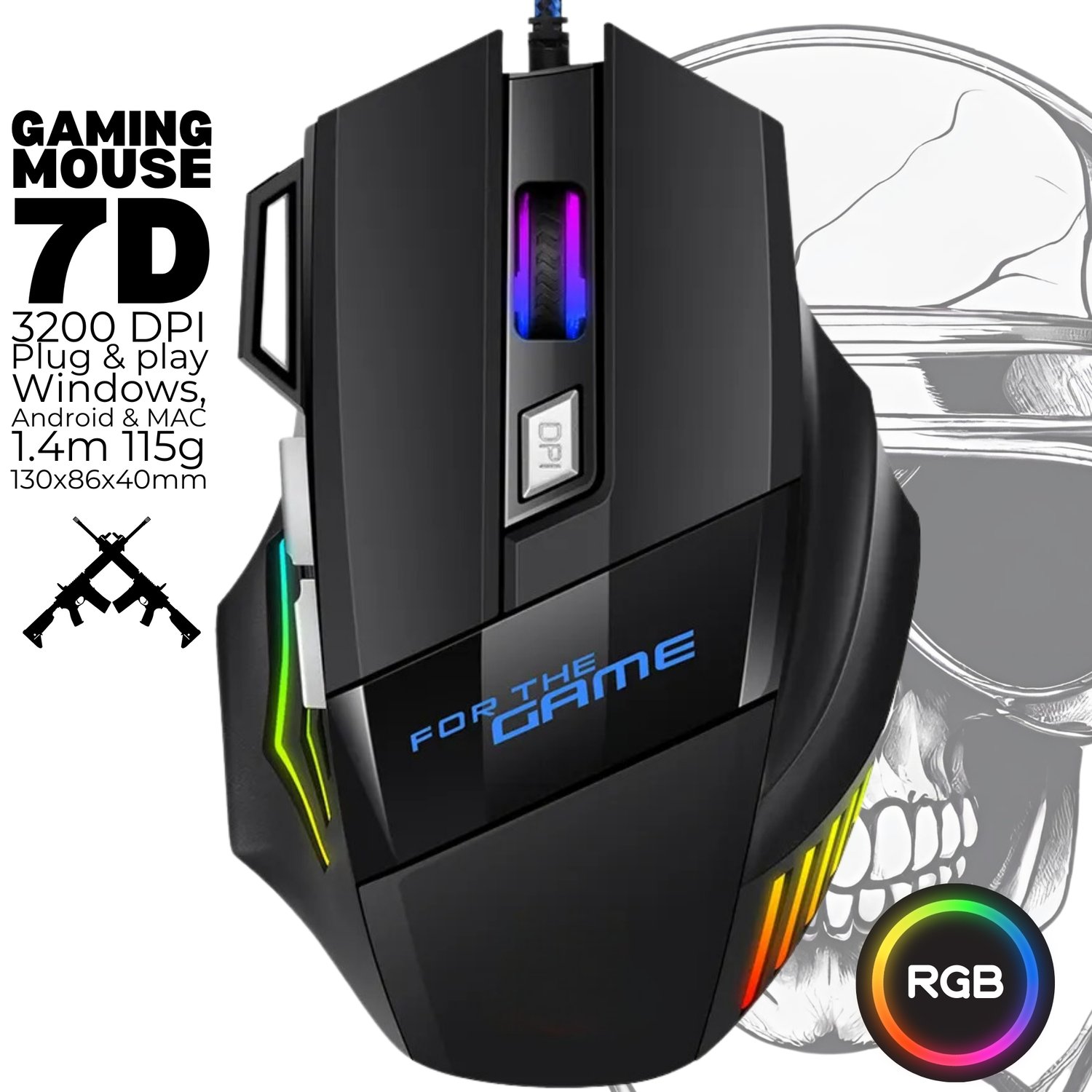 Compre Mouse Gamer Programável, 7d Mouse óptico A804f Sensor Descubra a ...